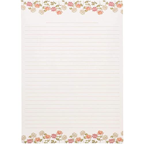 Paper Junkie 60 Sheets Vintage Floral Stationary with 30 Envelopes, Letter Writing Paper for Poems, Thank You Notes, Pen Pal, Scrapbook, Calligraphy (6 Designs, 10.2 x 7.25 In)