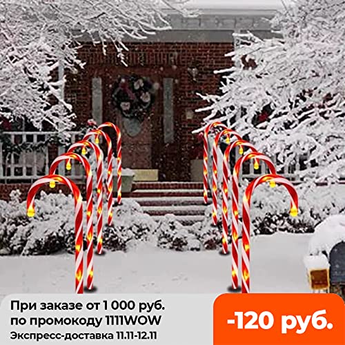 Christmas Candy Cane Lights,5pcs Solar Christmas Candy Cane Light, Outdoor Waterproof Christmas Day Light, LED Home Garden Passage Courtyard Lawn Decoration Light