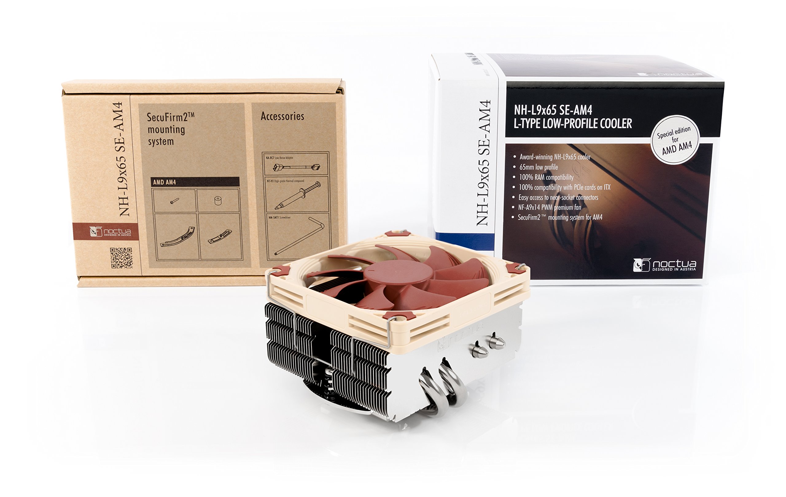 Noctua NH-L9x65 SE-AM4 Premium-Grade Low-Profile CPU Cooler for AMD AM4