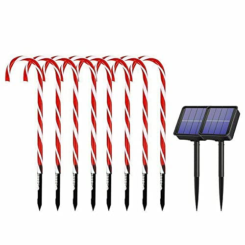 Christmas Candy Cane Lights,Solar Christmas Light, Christmas Candy Cane Pathway Lights, Christmas Decoration for Home Garden, New Year Xmas Lawn Lights,4pcs