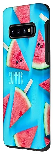 Galaxy S10 Rae inspired Dunn pink watermelon popsicle teal hot summer Case