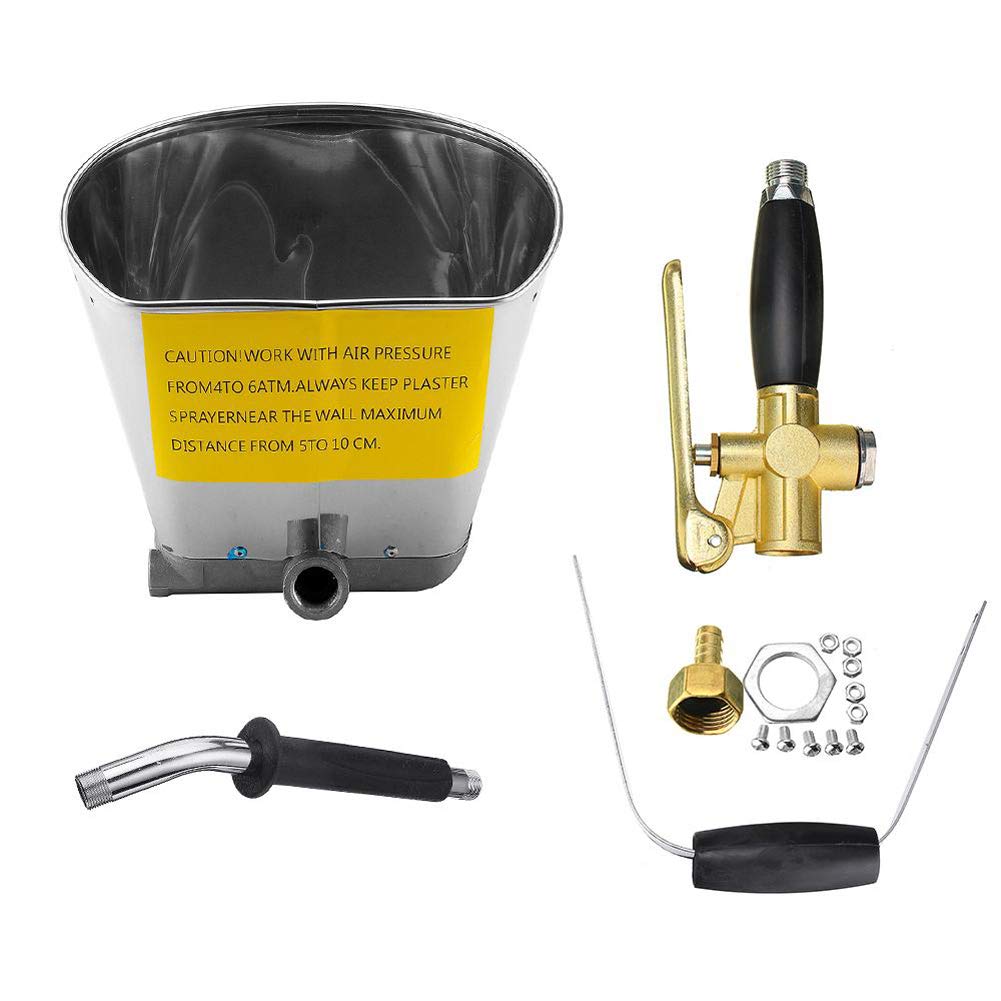 Beduan 4 Jet Pneumatic Cement Stucco Sprayer Gun Plaster Mortar Automatic Air Panting Tool for Wall