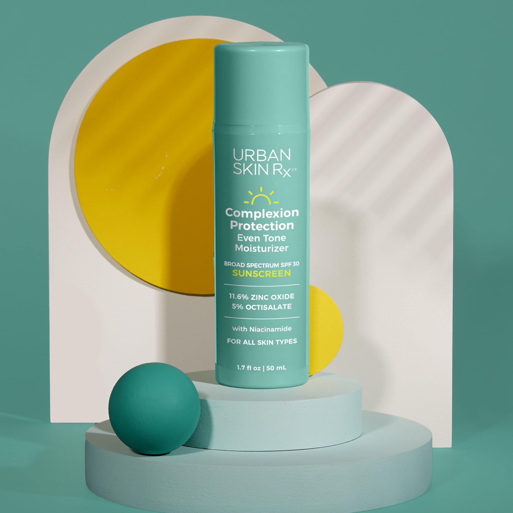 USRx® Complexion Protection Moisturizer with SPF 30, Sheer, Lightweight, Non-Pore Clogging Cream Tones, Hydrates, and Provides Sun Protection, with Niacinamide, Vitamin C, Squalane & Vitamin E, 1.7 Oz