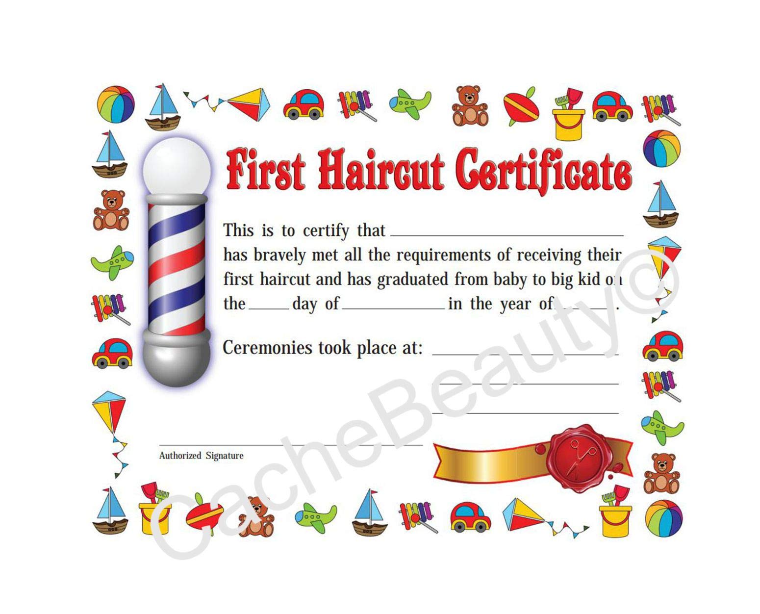 Kids First Haircut Certificates NEW for 2021 (24)