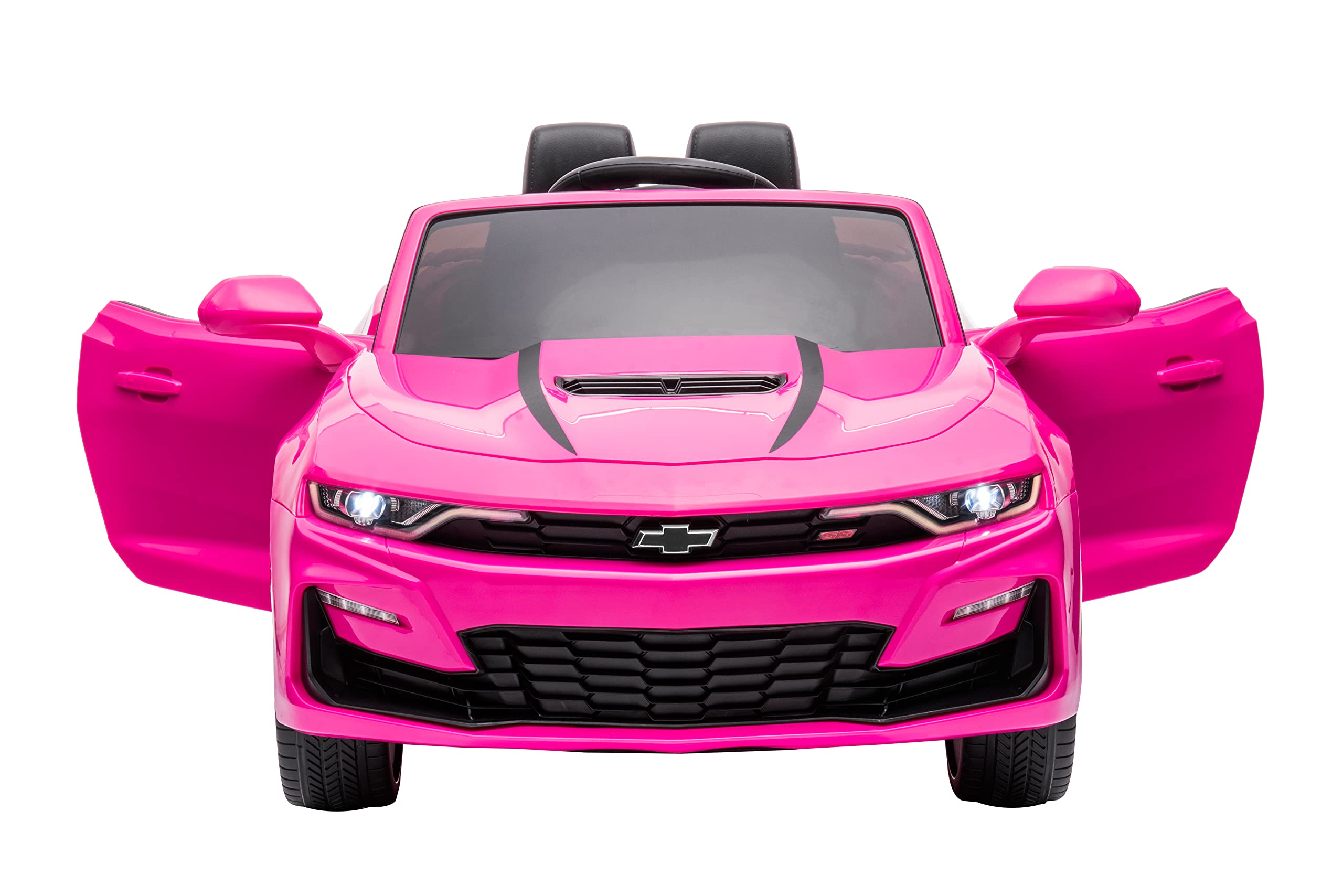 DAKOTT Kids Ride On Sports Car, 12V Battery Powered Chevy Camaro w/Parent Remote Control, Bluetooth, Horn, Music & Headlights Taillights for 3-6 Years