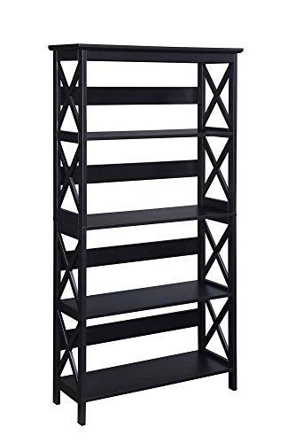 Convenience Concepts Oxford 5 Tier Bookcase, Black
