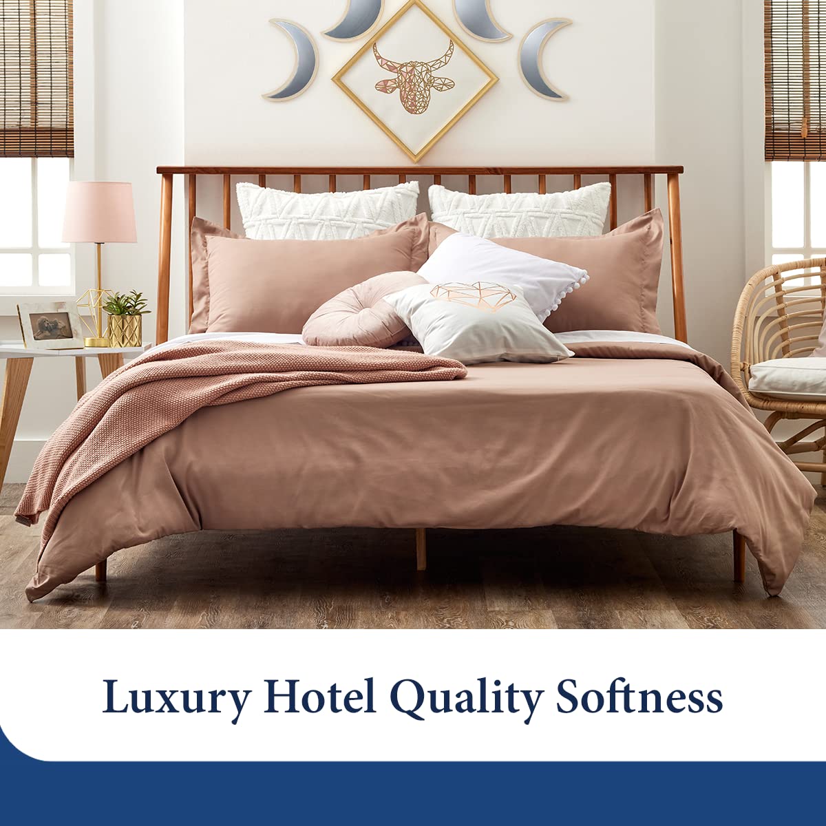 Cosy House Collection Everyday 1500 Series Duvet Cover Set - Master Bedroom Essentials - All Season, Moisture-Wicking & Silky Soft - Easy to Maintain & Long Lasting - 3 Piece (Full/Queen, Grey)