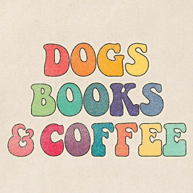 CafePress Dogs, Books And Coffee Tote Bag Canvas Tote Shopping Bag