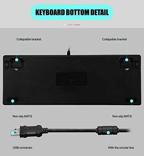 Four Steps Six Row Suspension 87 Keys Gaming Keyboard