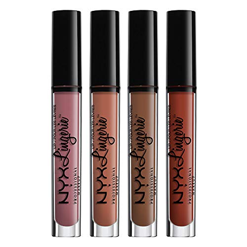 NYX PROFESSIONAL MAKEUP Lip Lingerie Matte Liquid Lipstick - Bedtime Flirt, Red Toned Pink