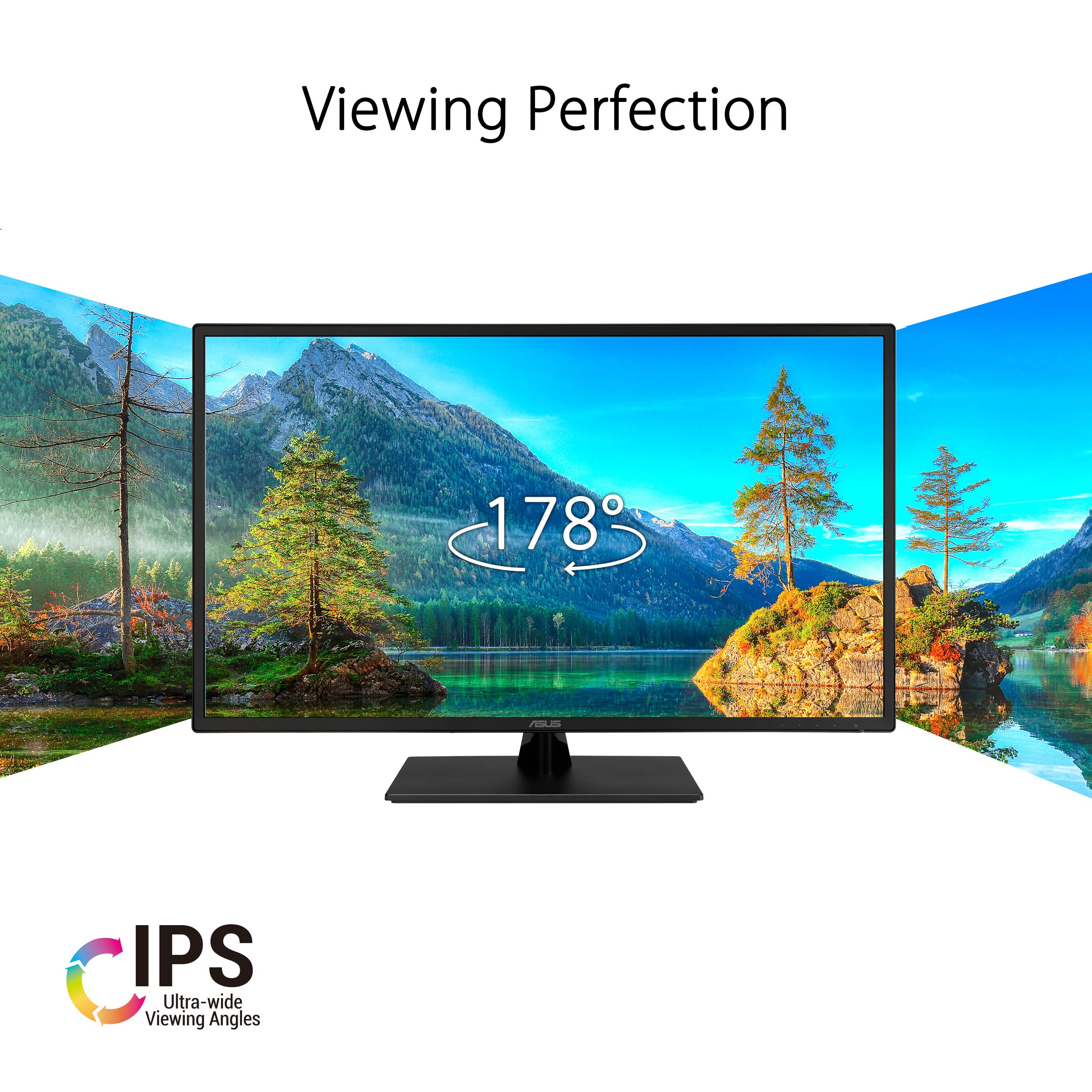 ASUS 31.5” 1080P Monitor (VA329HE) - Full HD, IPS, 75Hz, Adaptive-Sync, Eye Care, Low Blue Light, Flicker Free, HDMI, VGA, Wall Mountable, Tilt Adjustable (Renewed)