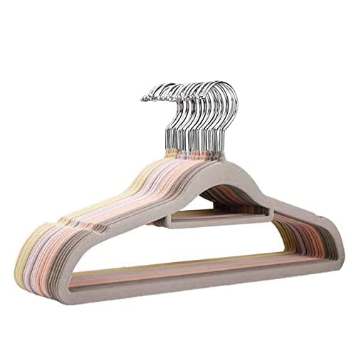Flock Hanger for Adult Household Seamless Anti-Slip Multifunctional Wardrobe Finishing Clothes Hanger Clothes Hanger Factory Wholesale