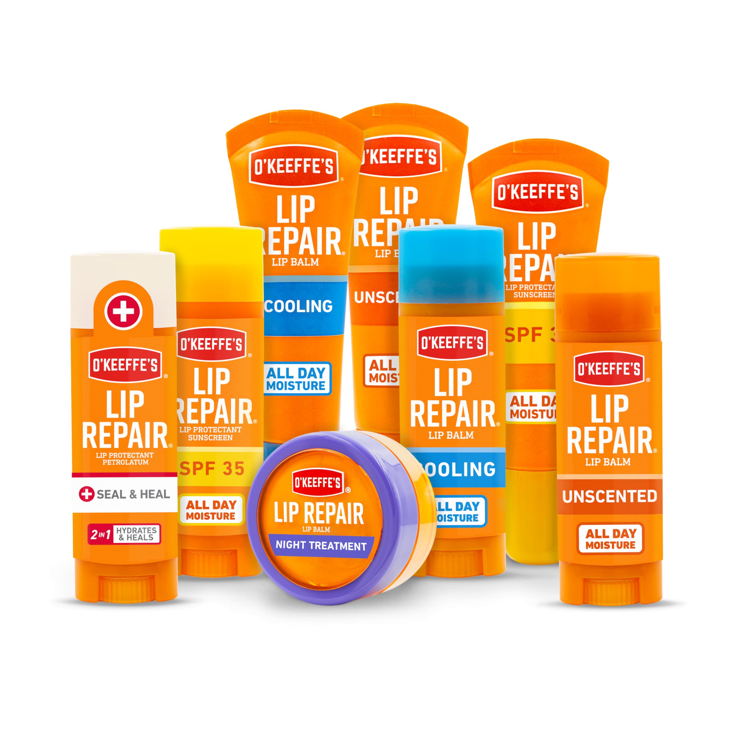 O'Keeffe's Unscented Lip Repair Lip Balm for Dry, Cracked Lips, Stick, (Pack of 1)