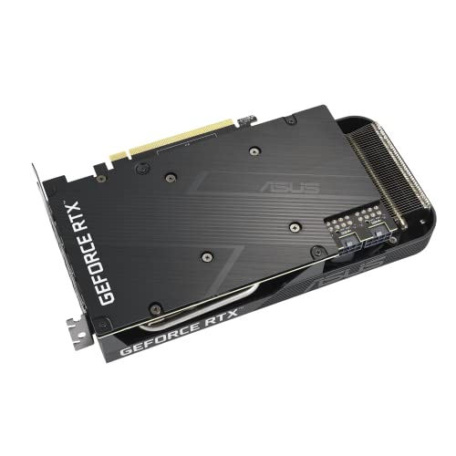 ASUS Dual NVIDIA GeForce RTX 3060 Ti OC Edition Graphics Card (PCIe 4.0, 8GB GDDR6X Memory, HDMI 2.1, DisplayPort 1.4a, 2-Slot Design, Axial-tech Fan Design, 0dB Technology, and More)
