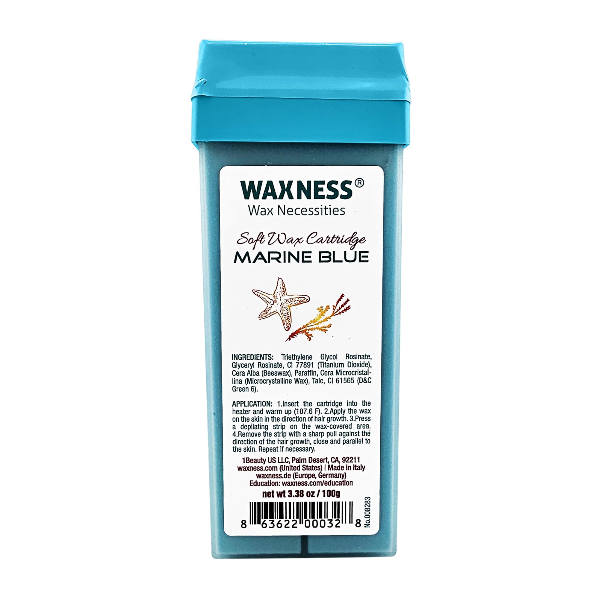 Waxness Wax Necessities Marine Blue Polymer Soft Wax Cartridge 3.38 Ounces