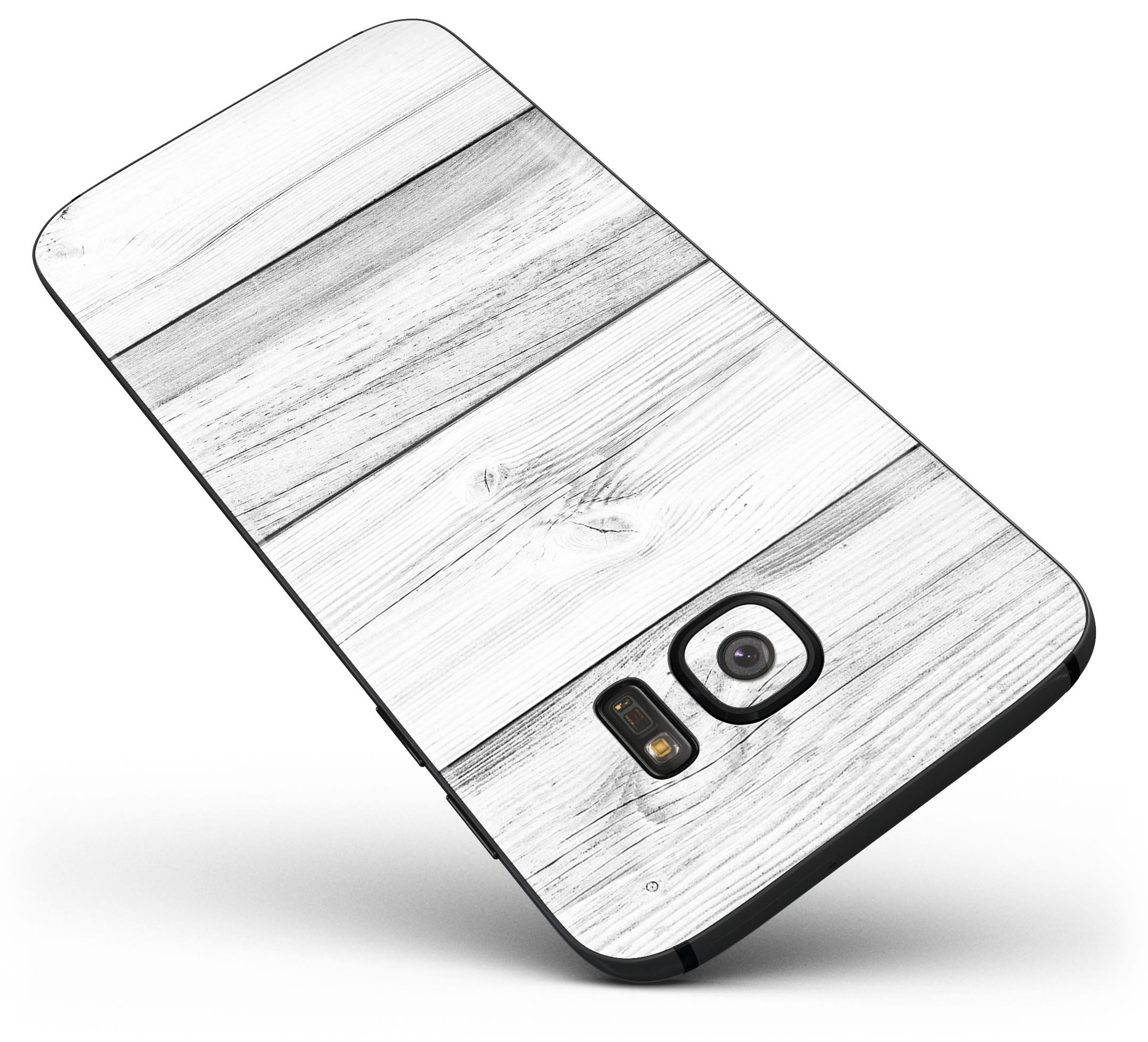 Design Skinz Design Skinz White & Gray Wood Planks Full-Body Wrap Decal Skin-Kit for The Galaxy S9 Plus