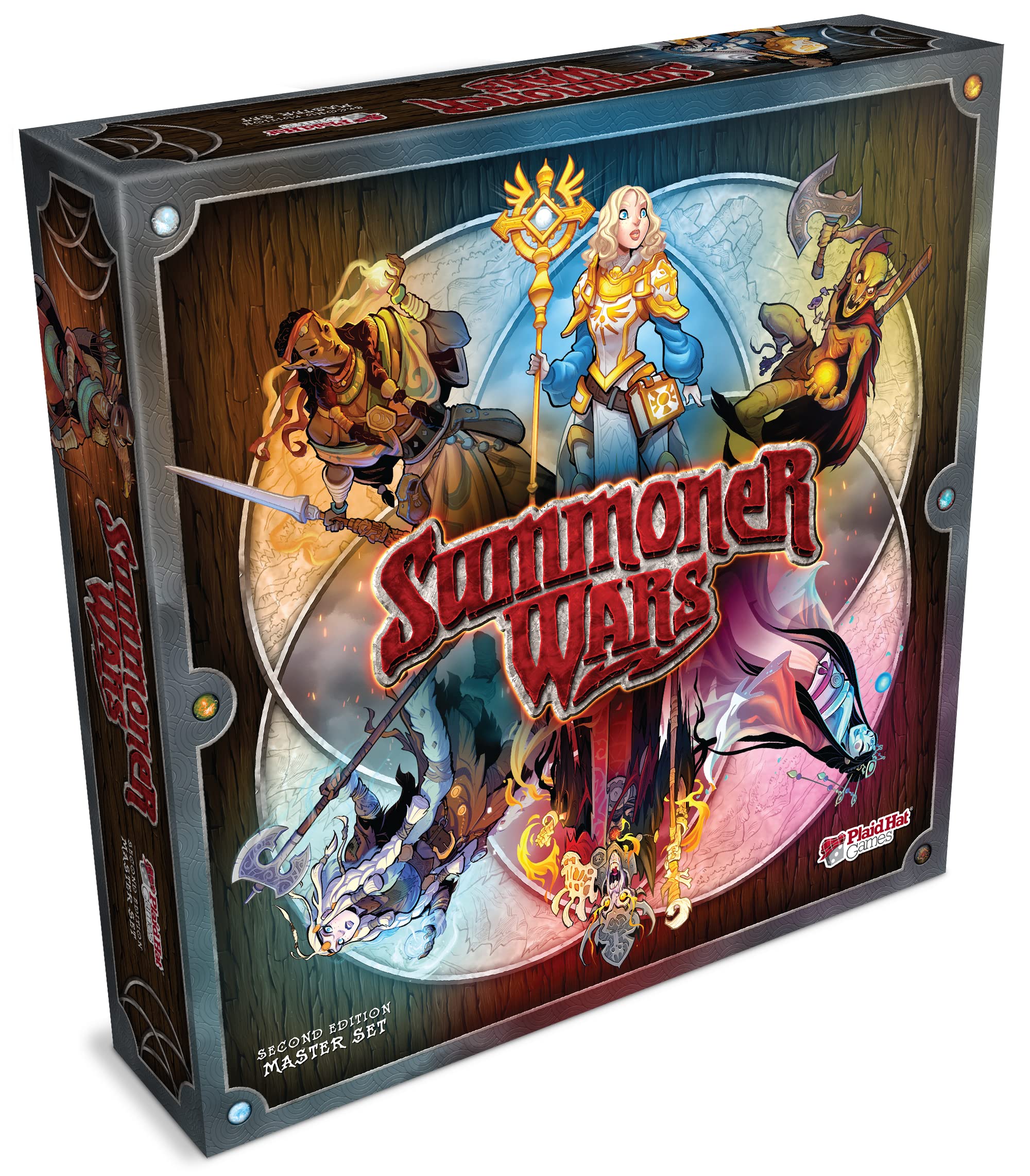 Summoner Wars Second Edition Plaid Hat Games Master Set – Tactical Dueling Card Game – Includes 6 Faction Decks, Custom Dice, and Game Board – Ages 9+, 2 Players