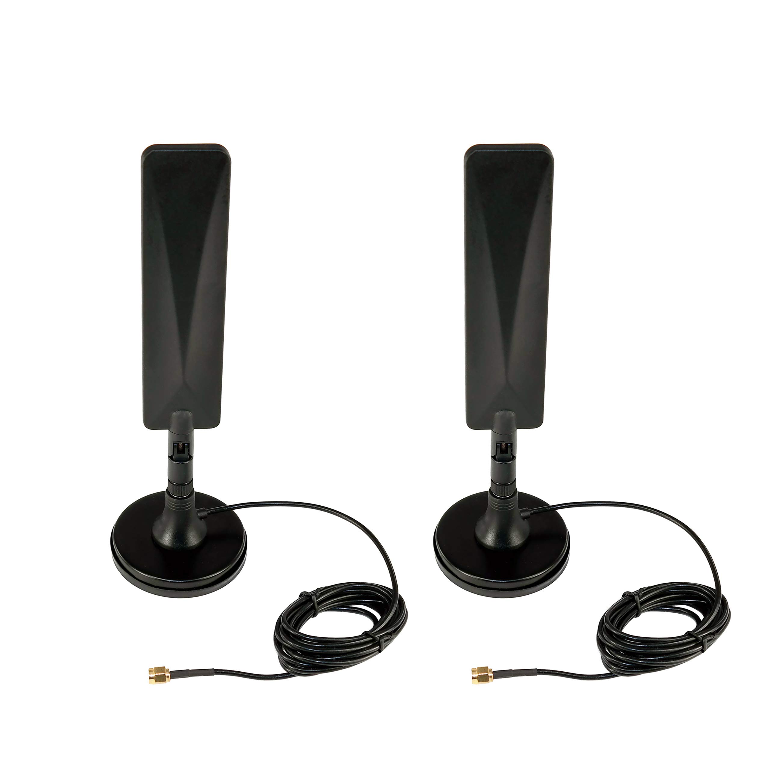 Proxicast 4G/LTE Universal Wide Band 5 dBi Omni-Directional Paddle Antenna + SMA Magnetic Base for Cisco, Cradlepoint, Digi, MoFi, Pepwave, Sierra Wireless and Many Others (ANT-120-007-MAG-2PK)