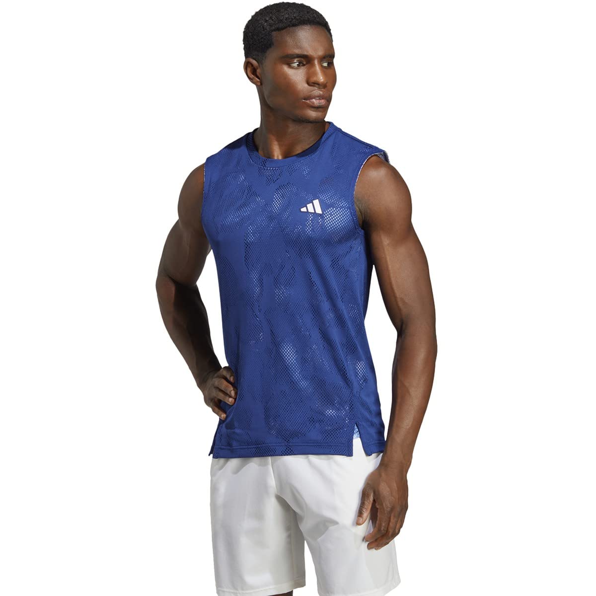 adidas Melbourne Sleeveless Tee Victory Blue MD