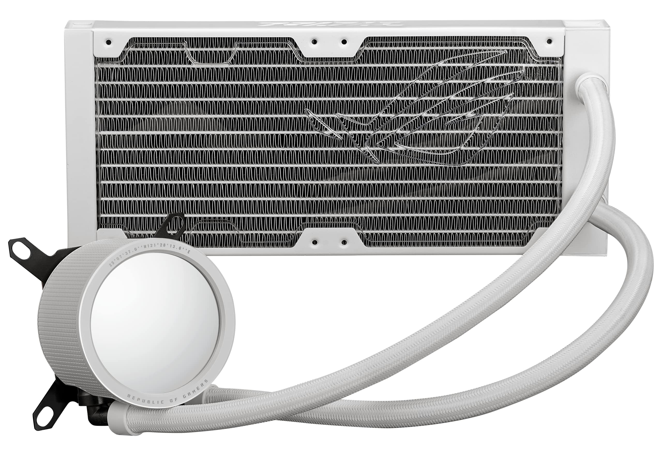 ASUS ROG RYUO III 240 ARGB White Edition All-in-one AIO Liquid CPU Cooler 240mm Radiator, Asetek 8th gen Pump Solution, Anime Matrix™ LED Display and ROG AF 12S ARGB Fan.