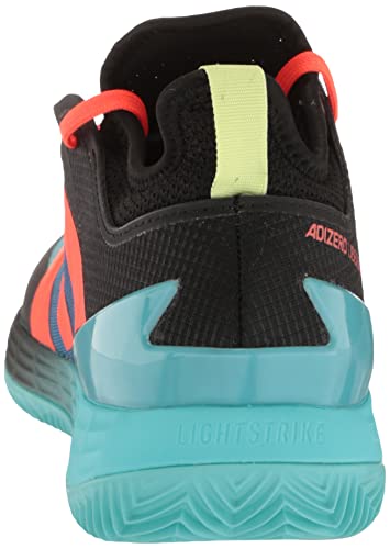 adidas Men's Adizero Ubersonic 4 Clay Tennis Shoe, Pulse Aqua/Black/Black, 9