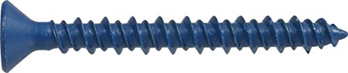 Hillman Fastener 41567 Blue Flat-Head Phillips Concrete Screw Anchor, 3/16" x 2-1/4", 20 Pieces