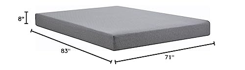 Linenspa 8 Inch Gel Memory Foam Mattress, Plush, California King