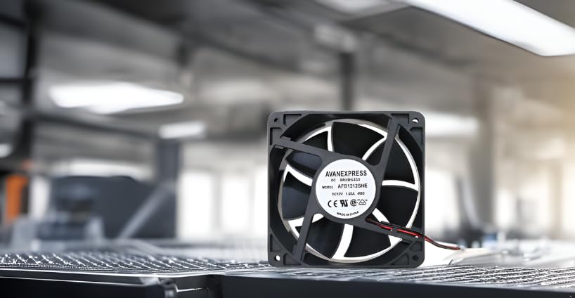 Twinklebay 120 x 38mm Cooling Fan, Replacement for AFB1212SHE High CFM 12038 Cooling Fan, 120 x 120 x 38mm with 2 Pins 2 Wires Connector (12V DC)