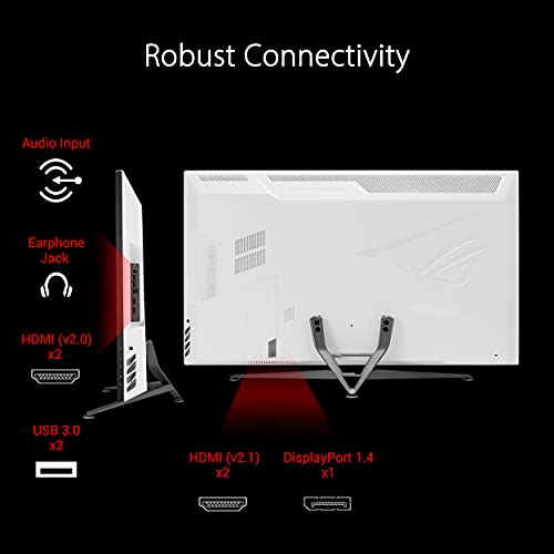 ASUS ROG Strix 43” 4K HDR DSC Gaming Monitor (XG43UQ Xbox Edition) - UHD (3840 x 2160), 144Hz, 1ms, HDMI 2.1, Extreme Low Motion Blur Sync, FreeSync™ Premium Pro, DisplayHDR1000, DCI-P3 90%