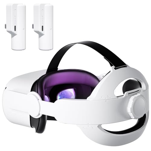 Aolukytech Head Strap with Battery for Oculus Quest 2, 10000mAh Battery Pack Extend 8H Playtime, Fast Charging VR Power, Adjustable Elite Strap Replacement Accessories for Oculus/Meta Quest 2