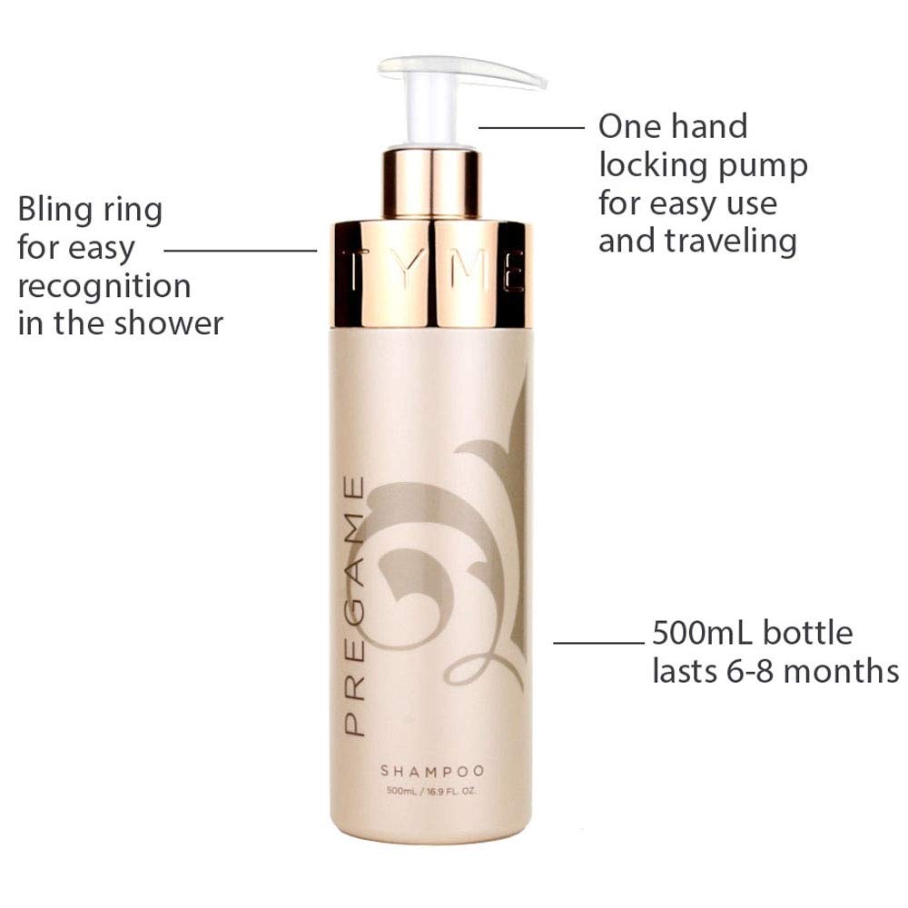 TYME Pregame Shampoo, Volumizing and Hydrating Professional Formula, 500 Milliliter