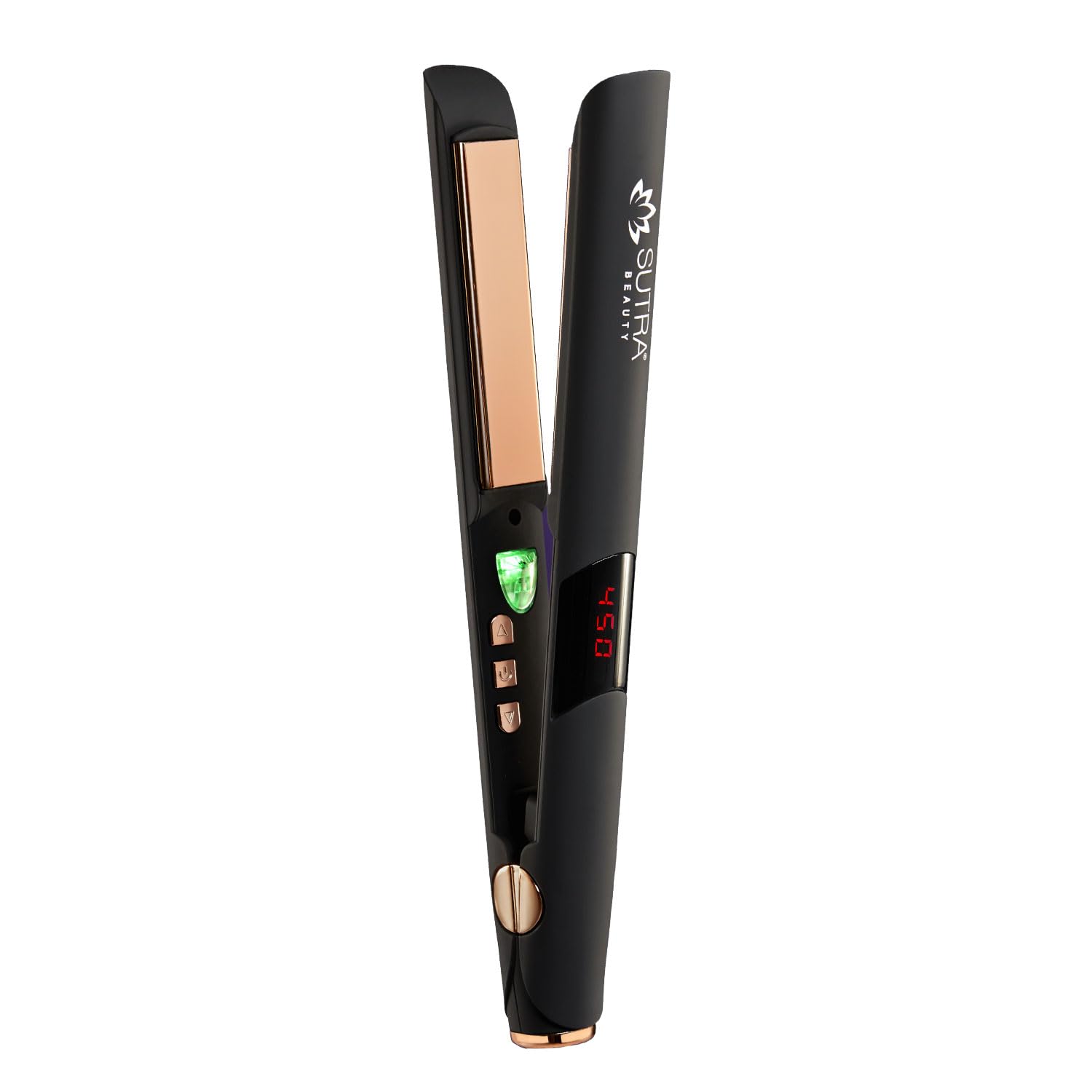 Sutra Professional IR2 Flat Iron | Ionic Infrared, 1-inch Rose Gold Titanium Plate - Hair Straightener with Adjustable Digital Temperature, Auto Shut Off, Swivel Cord