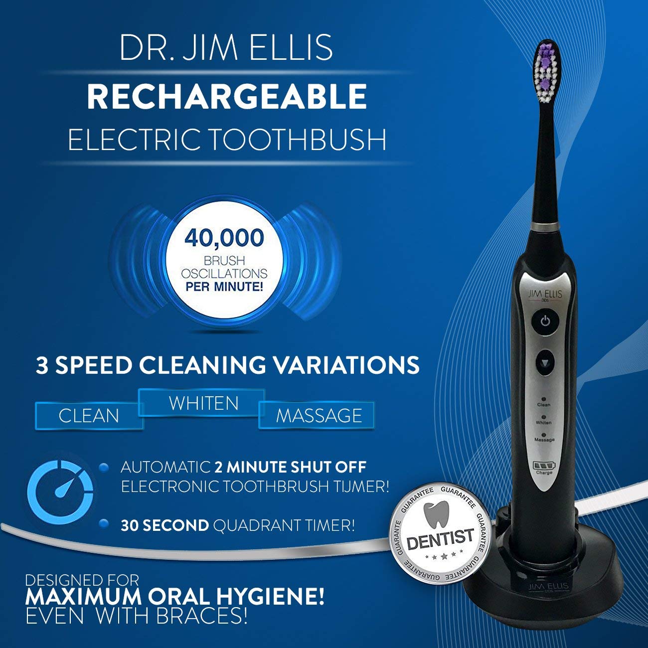 Dentist Designed, Sold, and Guaranteed. Oral Care Club by Dr Jim Ellis. Superior Sonic Cleaning for a Superior Smile.