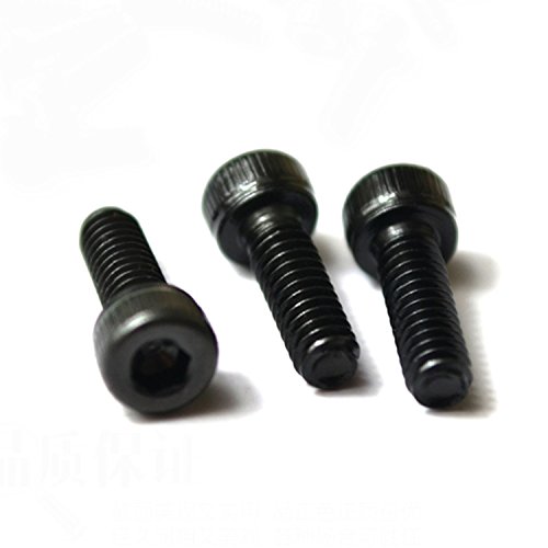 M1.4 Alloy Steel Hex Socket Head Cap Screws,12.9 Grade,Full Thread,Metric,Knuled Head Bolt Black 50pcs (M1.4 x 12mm)