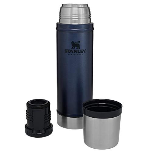 Stanley Classic Vacuum Insulated Wide Mouth Bottle - BPA-Free 18/8 Stainless Steel Thermos for Cold & Hot Beverages β Keeps Liquid Hot or Cold for Up to 24 Hours, Nightfall, 20 oz