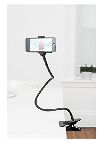 Kikkerland Flexible Phone Holder - Retail Packaging - Black