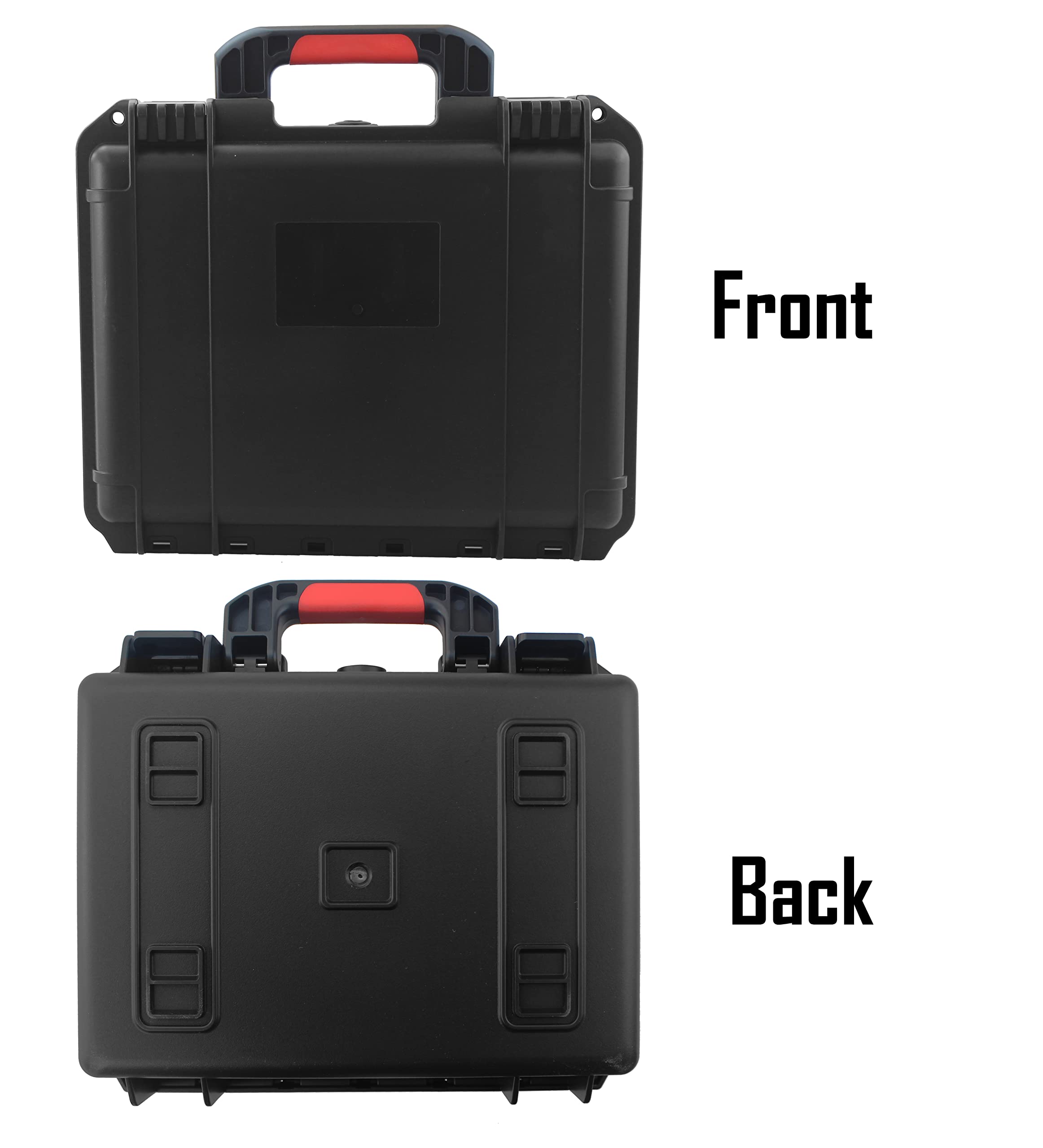 AOOCY Weatherproof/Shockproof IP67 Carrying Hard Case with Customizable Foam for Pistol, GoPro, Camera Accessories, Equipment, Electronics, and Gear, Black - Exterior 11 x 9 x 4 Inches