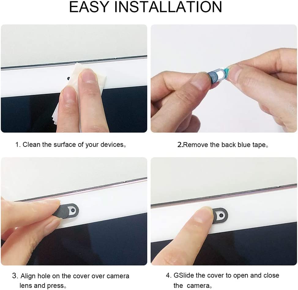 Camera Cover 6 PCS, Webcam Cover Slide,Ultra-Thin Webcam Cover Slide for Laptop, MacBook, PC, Cell Phone and More Accessories,Protect Your Privacy and Security