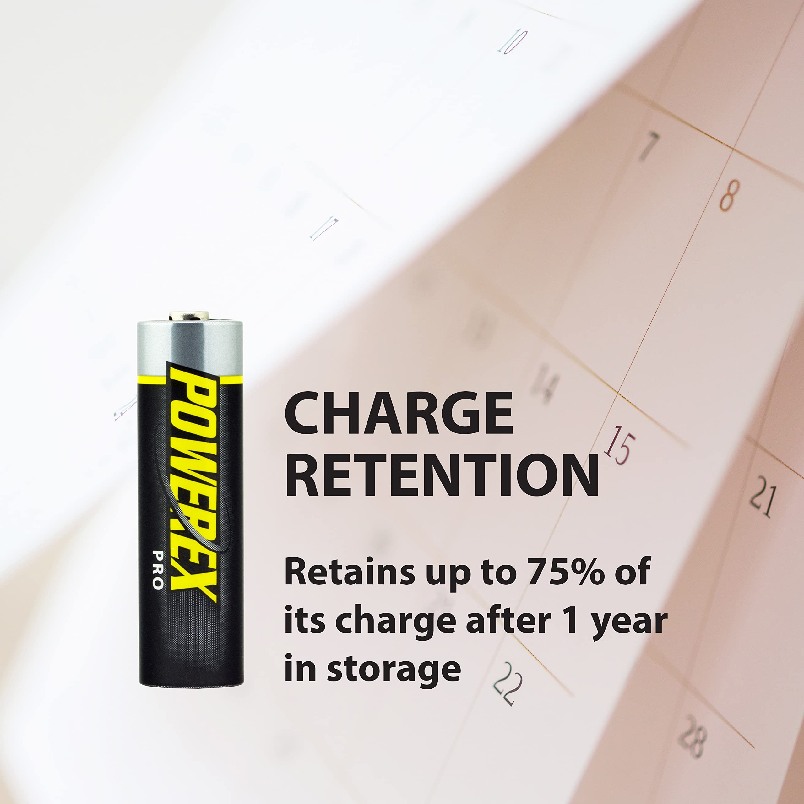 Powerex PRO High Capacity Rechargeable AA NiMH Batteries (1.2V, 2700mAh) - 8-Pack, (MH-8AAPRO-BH)
