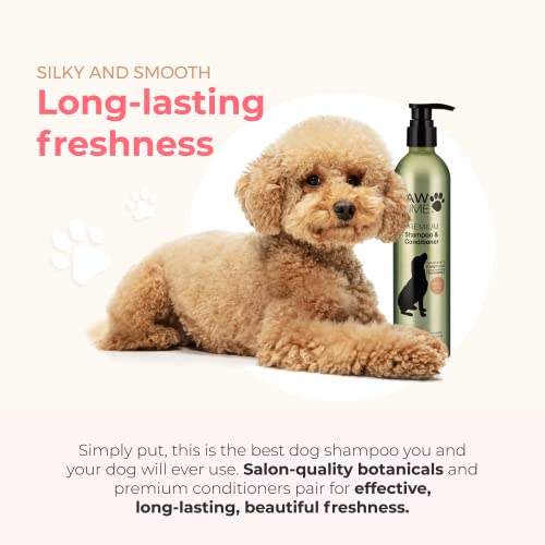 Pawfume Hypoallergenic Best Dog Shampoos & Conditioners β Probiotic Pet Shampoo for Smelly Dogs ,Puppies (Show Dog)