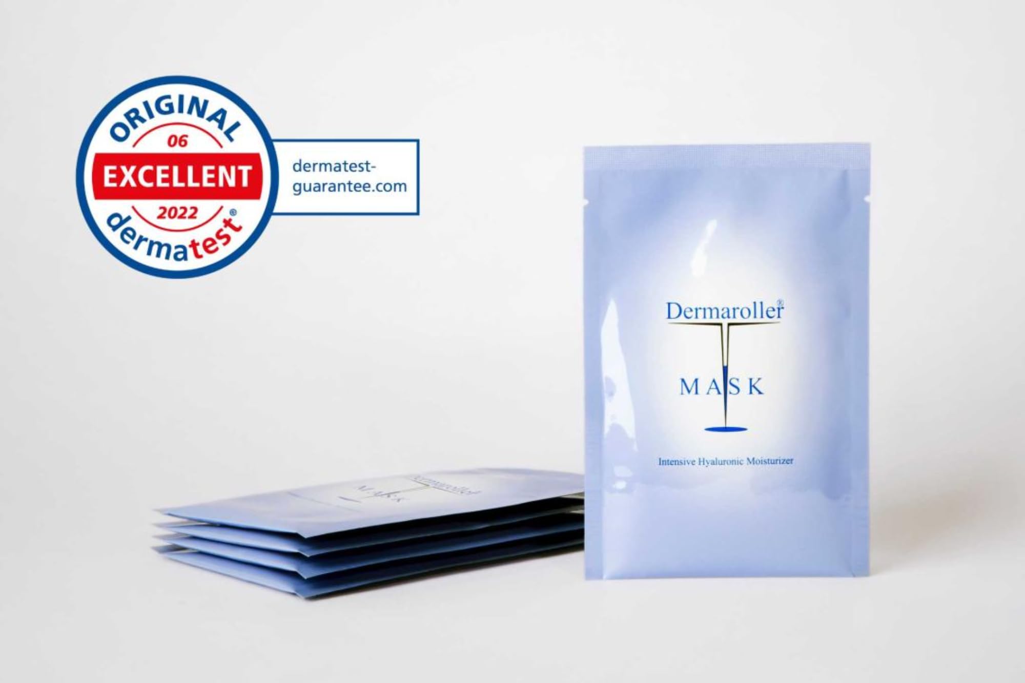 Dermaroller, Silk Face Masks Intensive Hyaluronic Acid Moisturizer with Matriyxl 3000 Tocopherol Boost Collagen Hydrate Dry Skin Reduce Fine Lines Wrinkles SingleUse Masks (1 Pack, 10pc)
