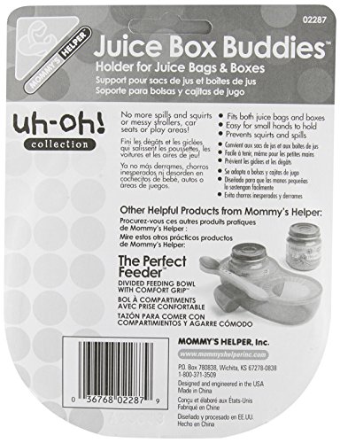 Mommys Helper Juice Box Buddies Holder for Juice Bags and Boxes, Colors May Vary, 1 Pack