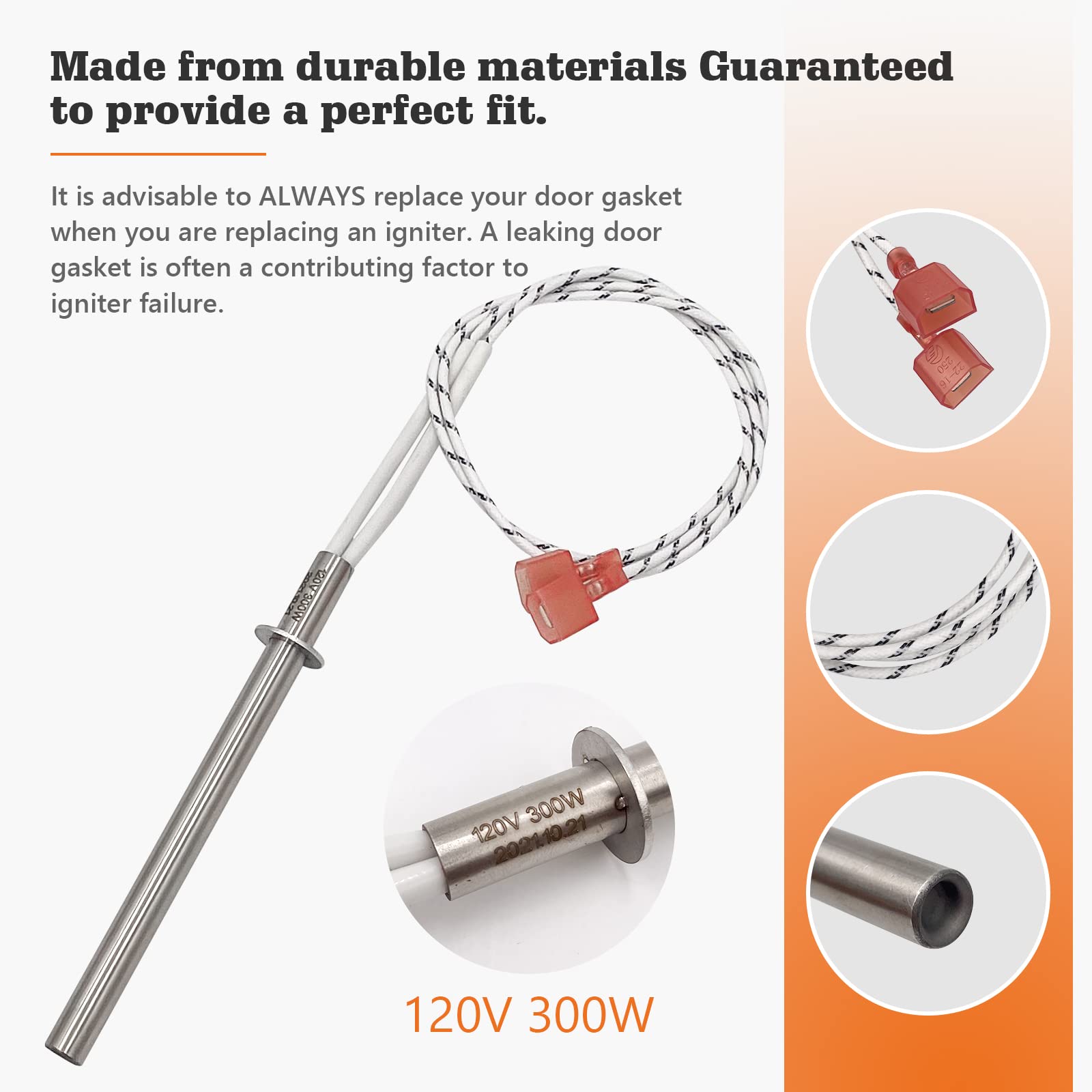 YAOAWE Replacement Igniter Part SRV7000-660 for Pelpro & Pleasant Hearth Pellet Stoves, 300W Ignitor
