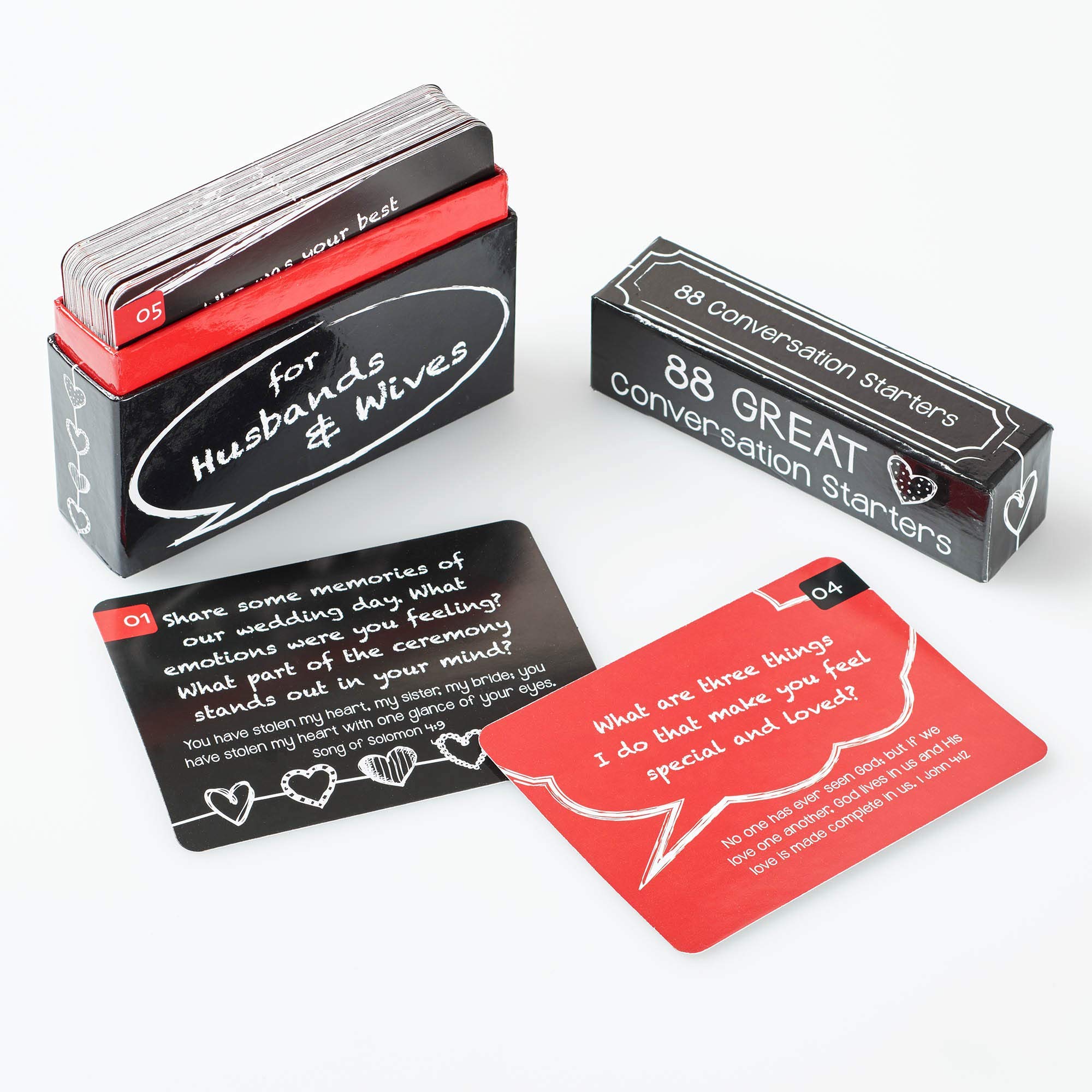 Christian Art Gifts 88 Great Conversation Starters for Husbands and Wives β Romantic Card Game for Married Couples β Christian Games, Communication & Marriage Help, Fun Anniversary or Wedding Gifts