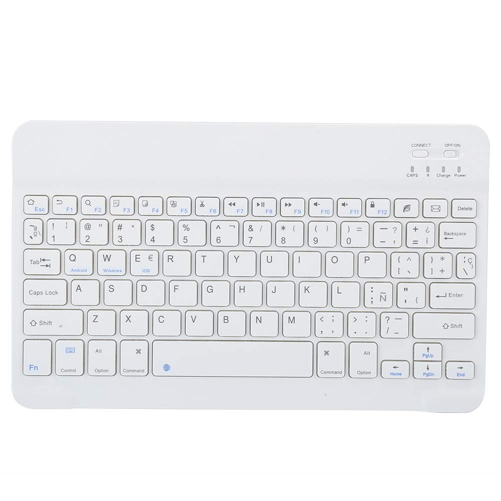 ciciglow Keyboard, 10 Inch Ultra‑Thin Bluetooth Intelligent Keyboard for Computer, Desktop Compatible with Android/OS X/Windows.(Spanish)