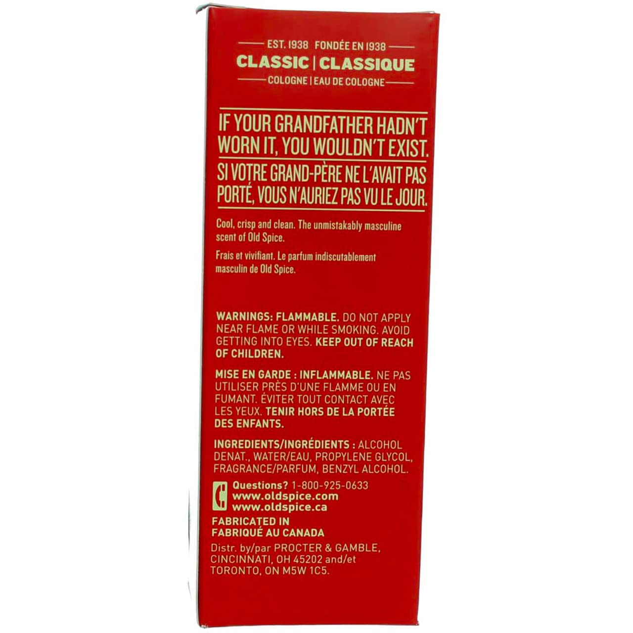 Old Spice Classic Cologne Spray 4.25 oz (Pack of 2)