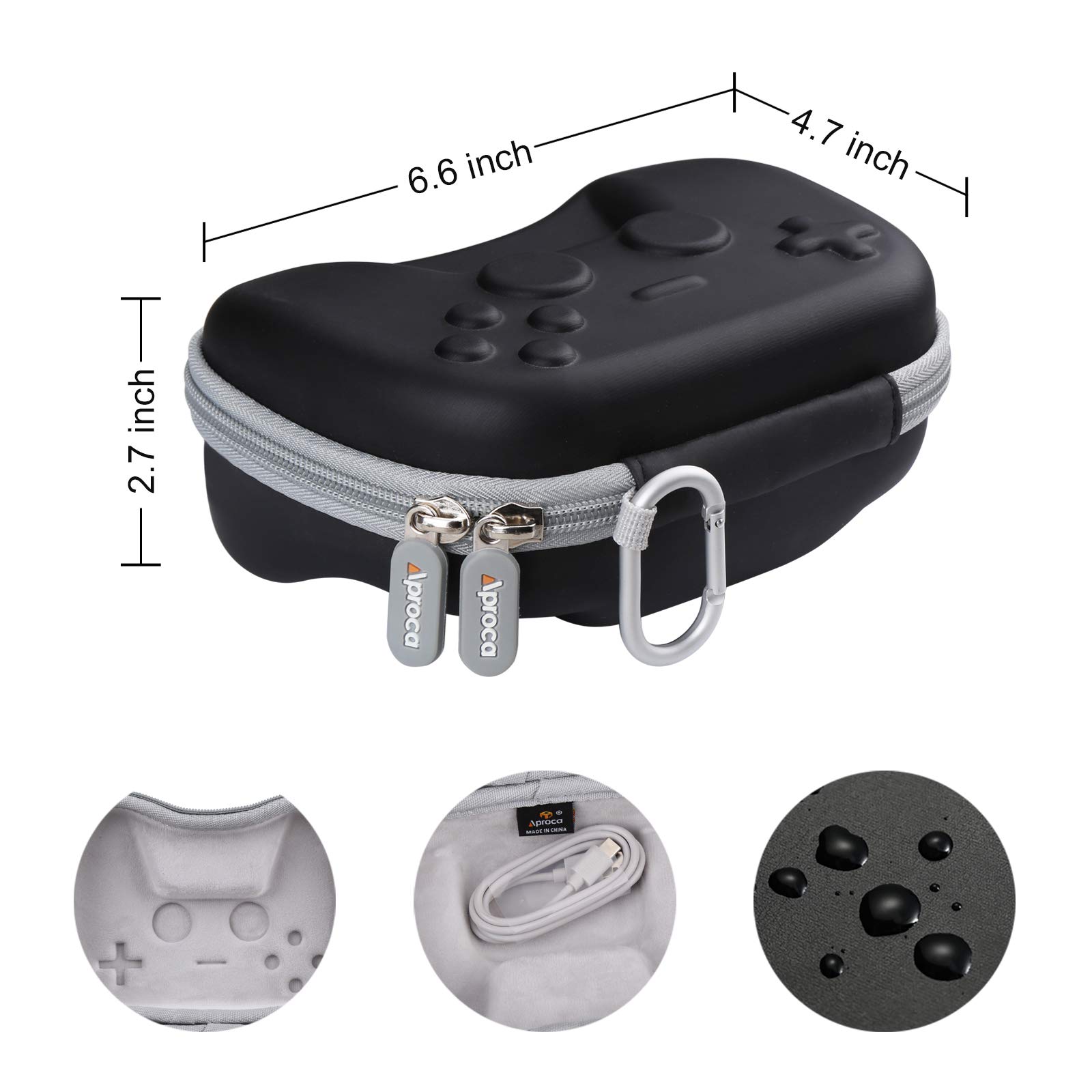Aproca Hard Storage Travel Storage Case for 8Bitdo Sn30 Pro+ Bluetooth Gamepad Nintendo Switch