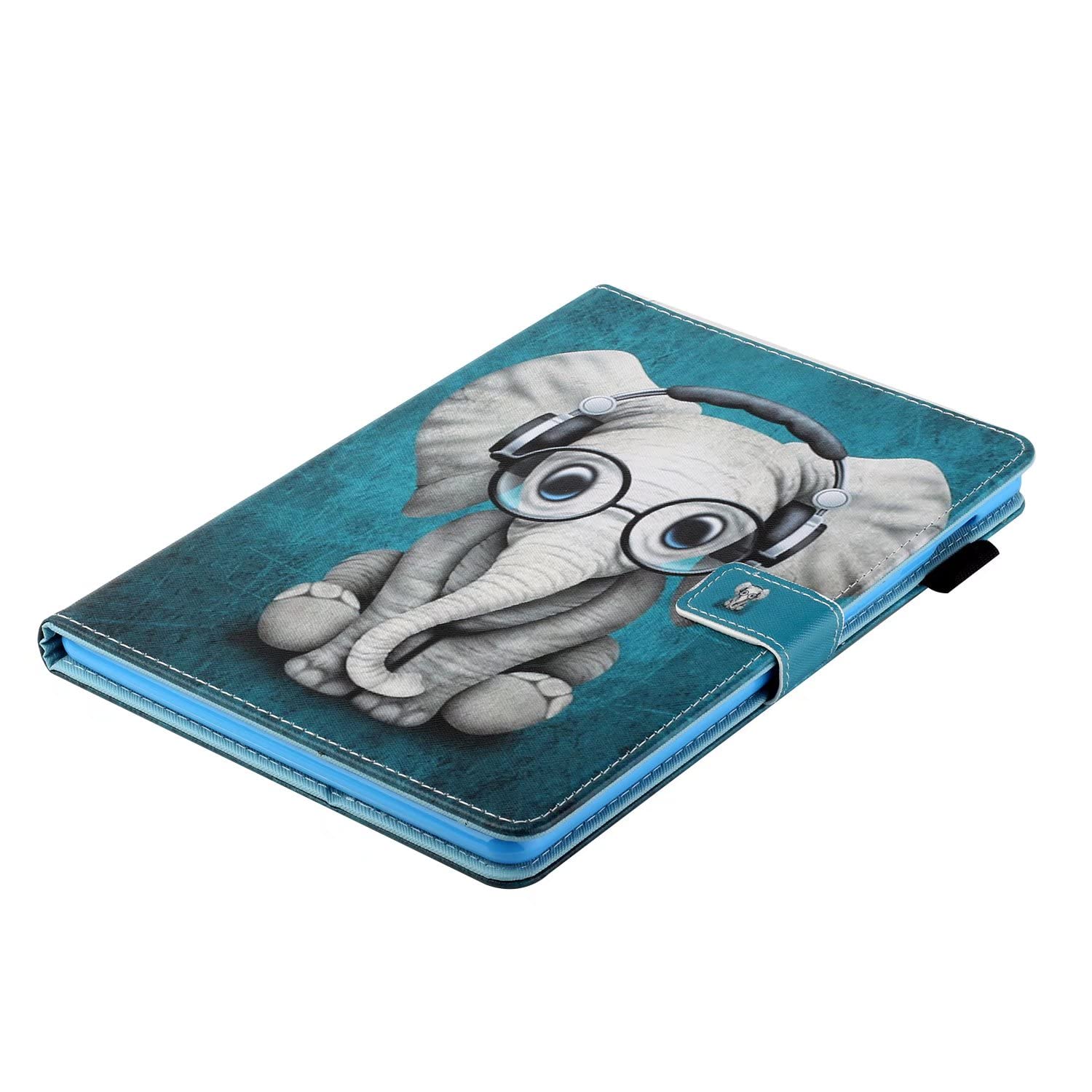 All-New Amazon Fire HD 10 & 10 Plus Case (Only Compatible with 11th Generation, 2021 Release), Not Suitable for 7th/5th Fire 10, Premium PU Leather Stand Cover with Smart Auto Wake/Sleep, Elephant