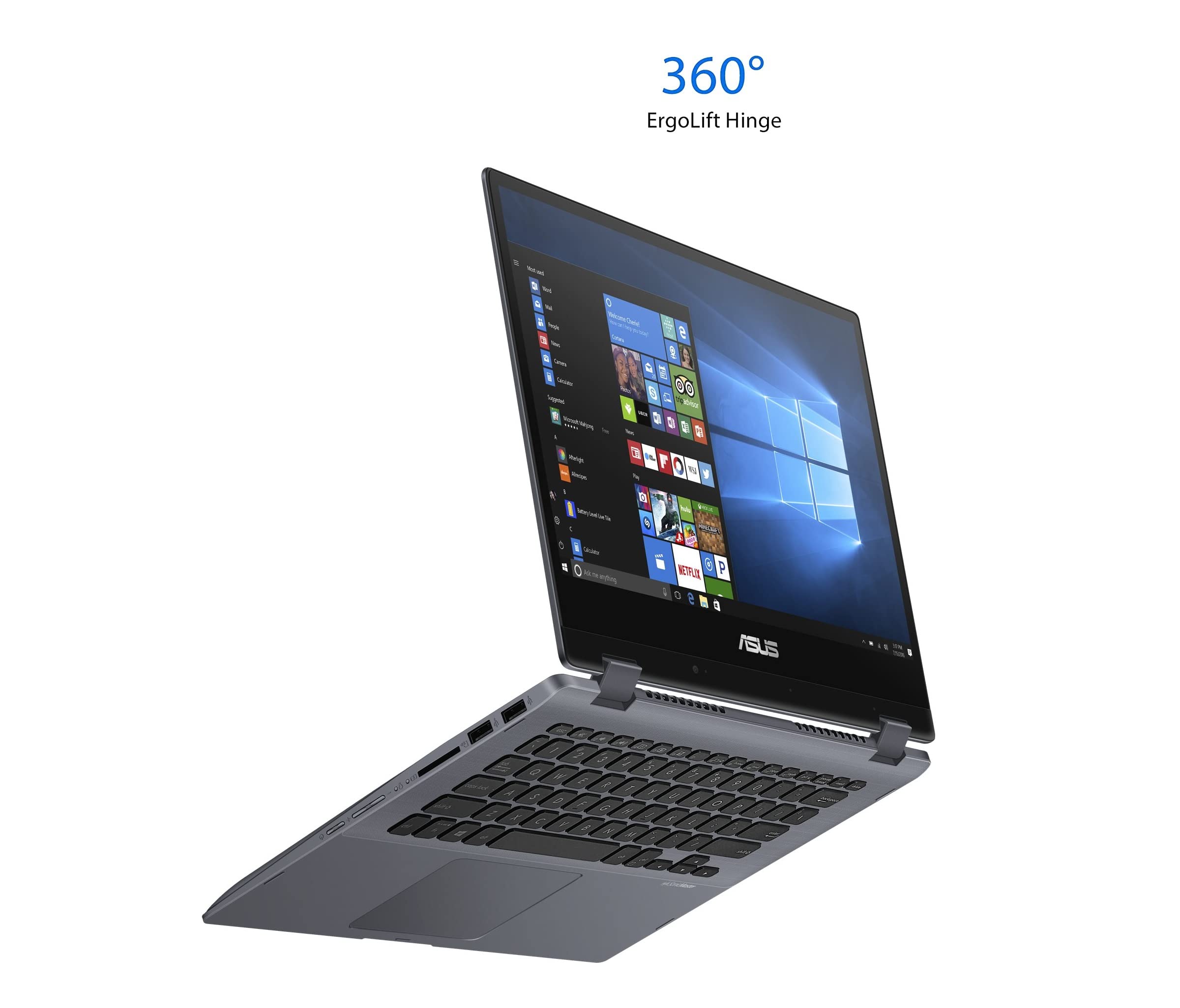 ASUS VivoBook Flip 14" Thin and Light 2-in-1 Touchscreen (4-Core Intel i5-10210U, 12GB RAM, 512GB PCIe SSD, Webcam, Stylus), Full HD Laptop, Backlit, Fingerprint, Wi-Fi 6, Windows 10 Pro (Renewed)