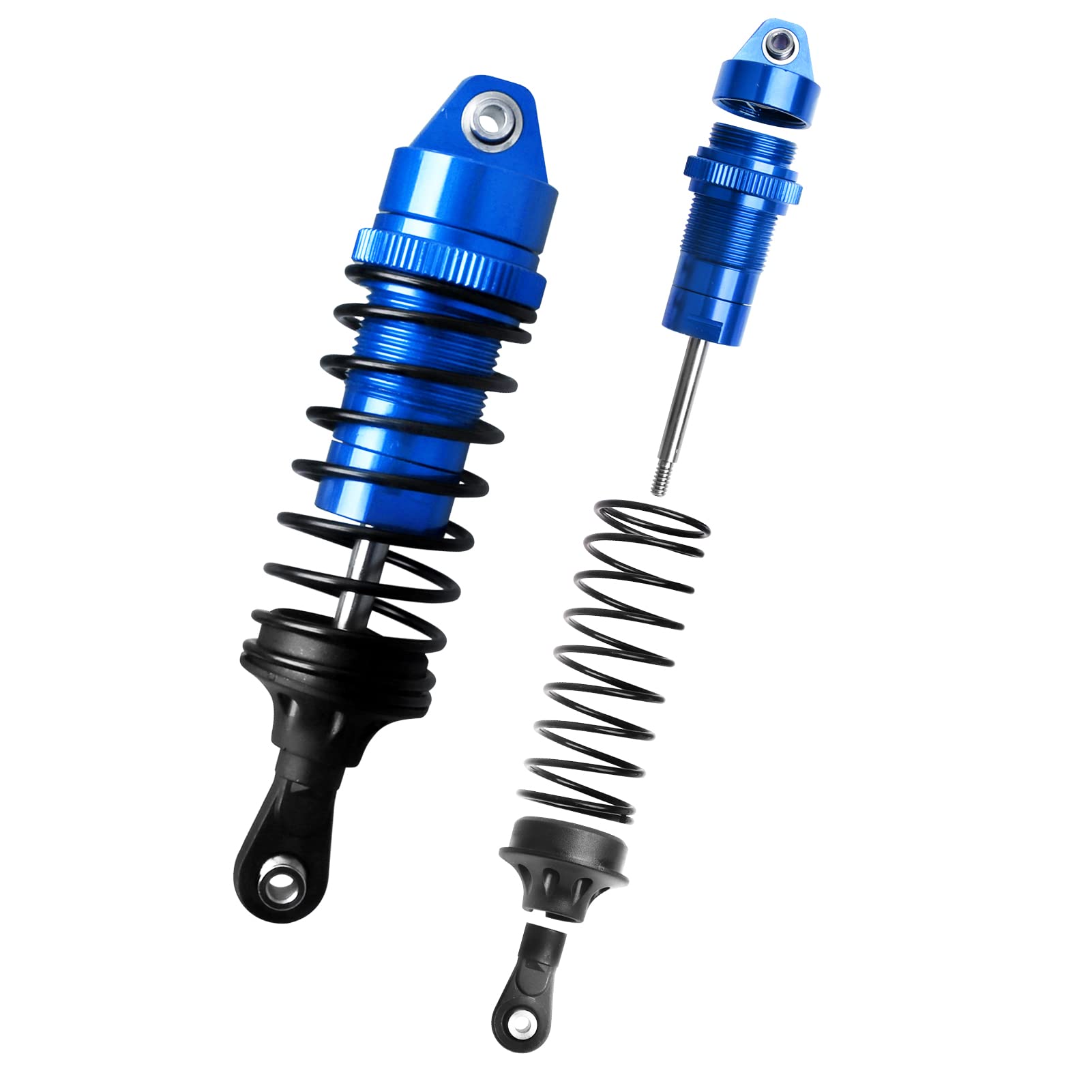 Hobbyfire Shocks Aluminum Threaded Absorber Damper Upgrades Parts Accessories for 1/10 Traxxas Rustler 4X4 VXL Stampede 4X4 Hoss 4X4 Replace 5862 (Navy Blue)